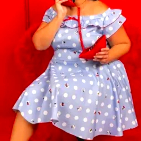 Loungefly | Dresses | Stitch Shoppe By Loungefly Minnie Mouse Polka Dot Dress | Poshmark